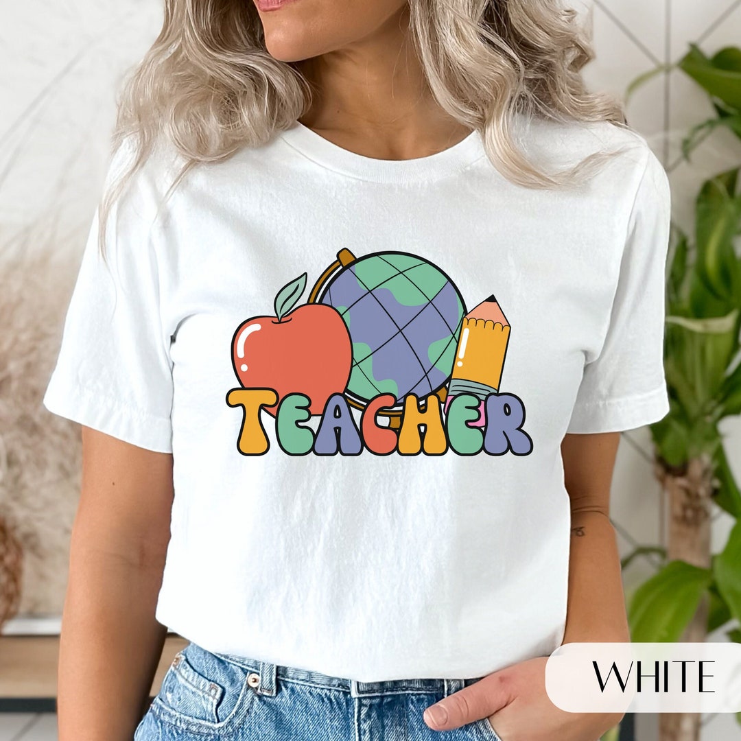 Teacher Shirt First Grade Kindergarten T-shirt Elementary Shirt Groovy ...