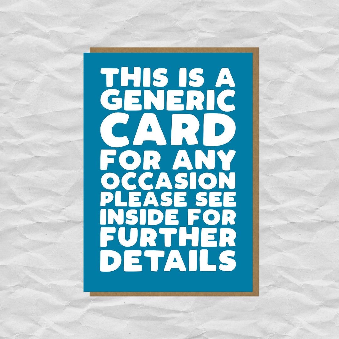 Birthday Card Funny Birthday Card Dad Birthday Mum Birthday Generic ...