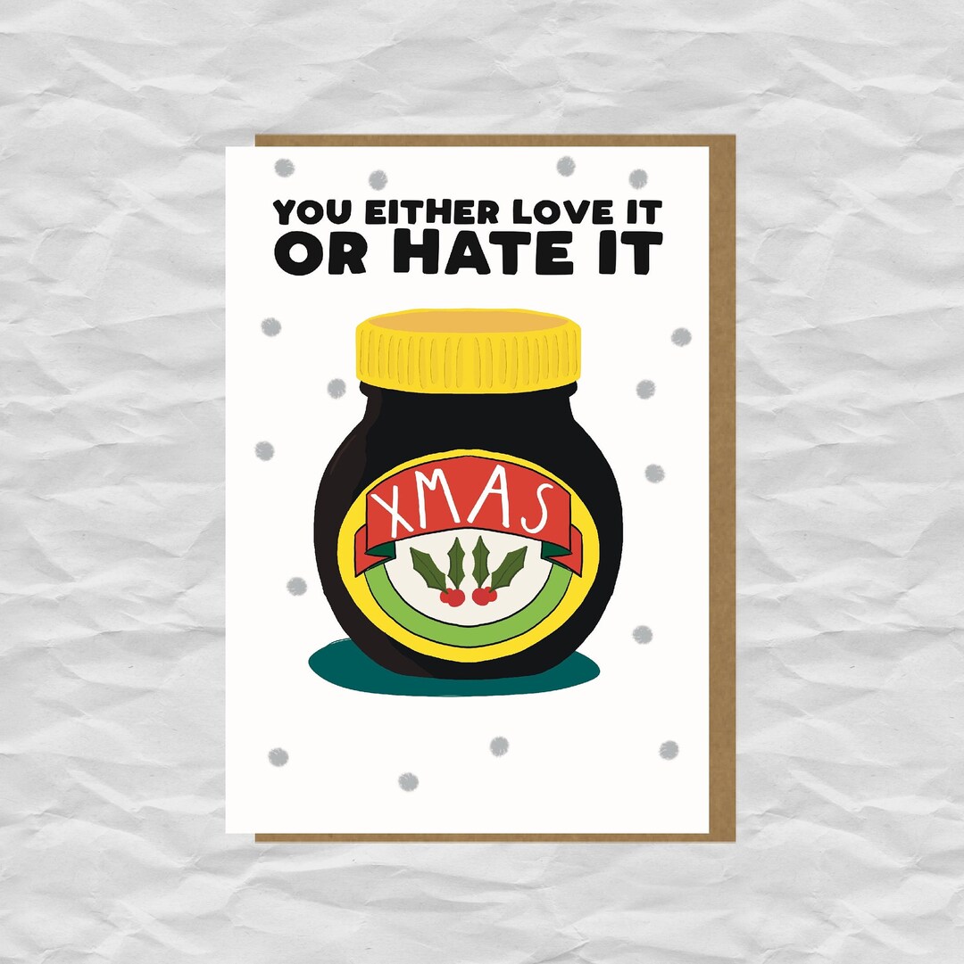 Marmite Christmas Card Funny Christmas Card for Him for - Etsy