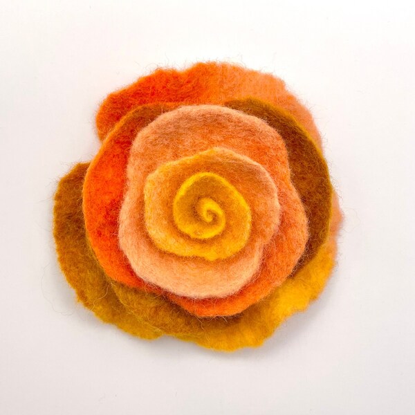 Felt Flower Brooch - Etsy