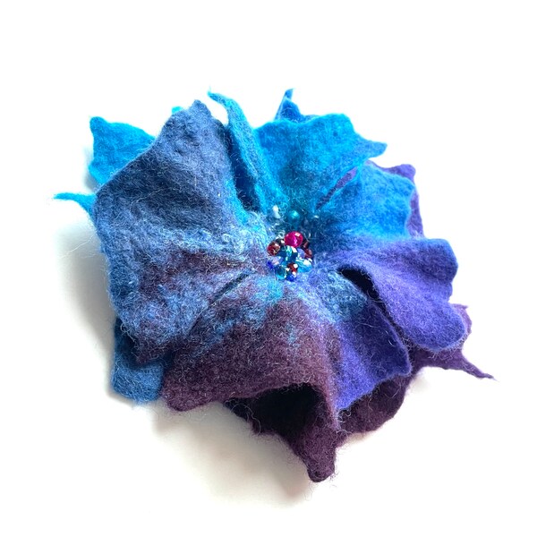 Felt Flower Brooch - Etsy