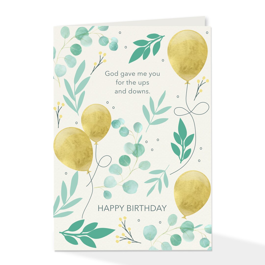 Christian Birthday Card God Gave Me You Greeting Card Personalizable ...