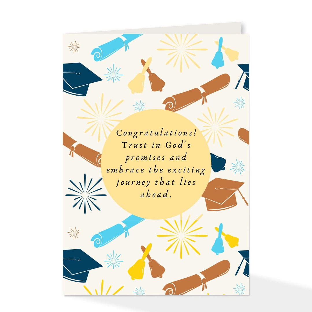 Printable Christian Graduation Greeting Card Congratulations on Your ...