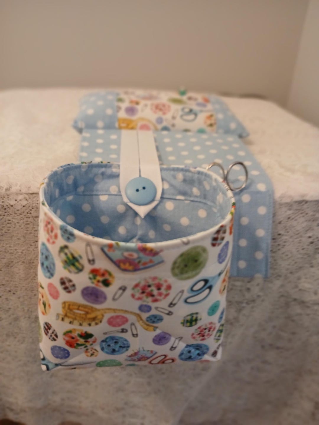 Scrap Bag Pincushion Organizer - Thread Catcher - Pincushion Organizer ...