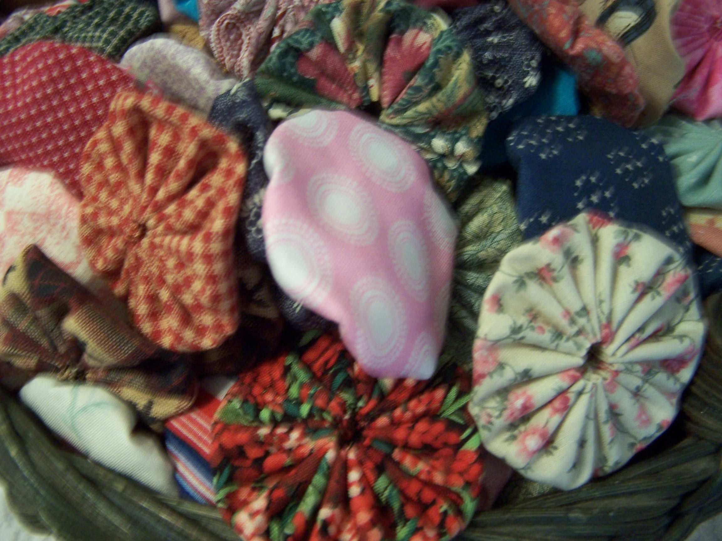 Handmade Cotton Fabric Yo Yos - 2 Inch Craft Embellishments - Etsy