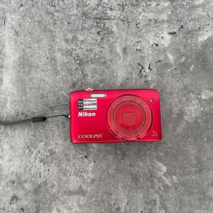 Digital Camera Nikon Coolpix S3500 Red / Vintage Digital Camera / Nikon ...