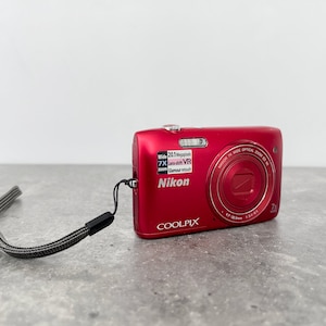 Digital Camera Nikon Coolpix S3500 Red / Vintage Digital Camera / Nikon ...