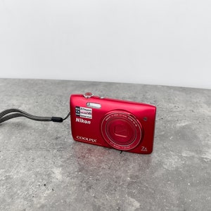 Digital Camera Nikon Coolpix S3500 Red / Vintage Digital Camera / Nikon ...