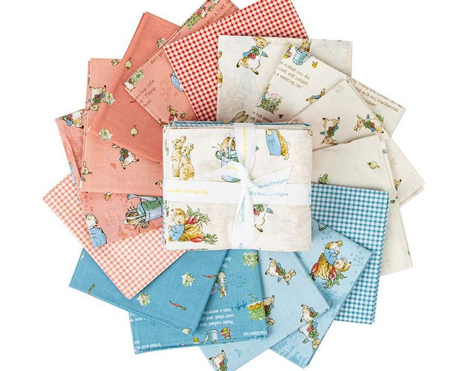 The Tale of Peter Rabbit 15 Fat Quarter Bundle ~ BEATRIX POTTER™ Fabric ...