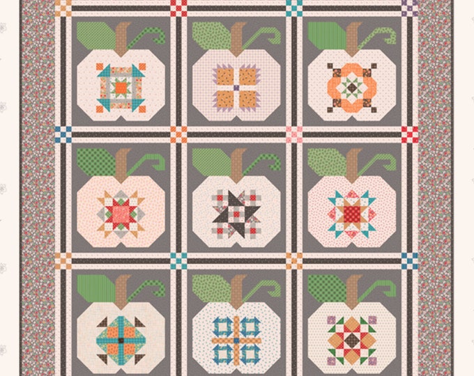 Complete Autumn Quilt Seeds Fabric Kit for Quilt Top and Patterns ~ 9 ...
