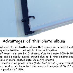 Large Capacity 8x10 Photo Albums. Classic Leather Photo Album. 3-ring ...