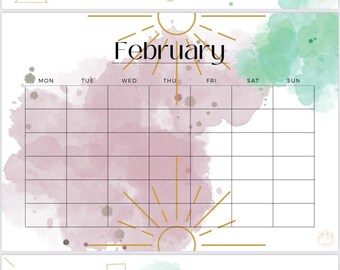 12 Mon Calendar - Etsy