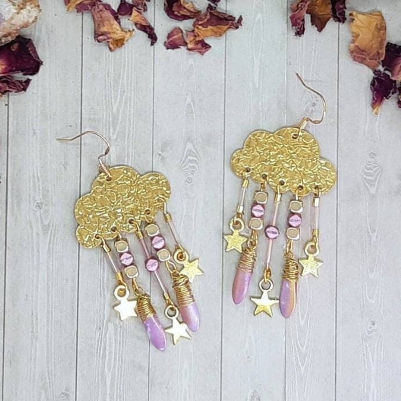 Rain Cloud Earrings - Etsy