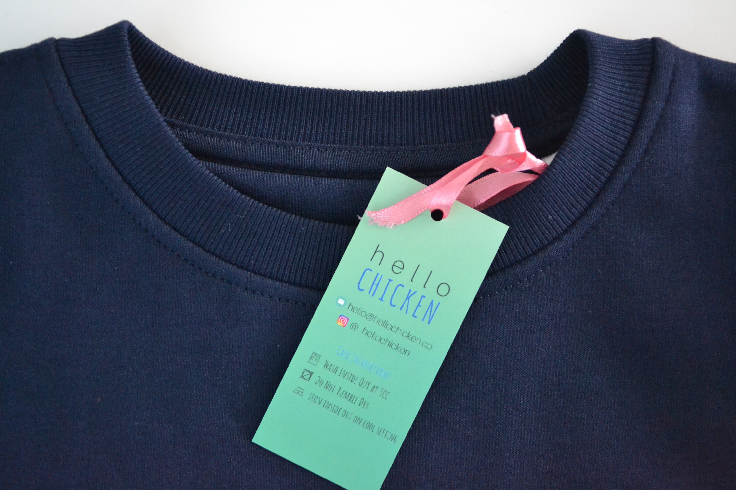 Kids Unisex Lightning Bolt Sweatshirt Jumper in Navy by Hello Chicken ...