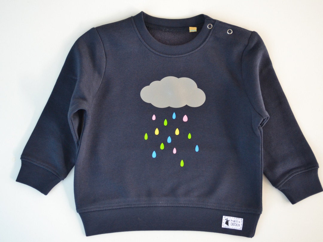 Bébé Toddler Unisex Rain Cloud Sweatshirt Jumper in Navy par - Etsy France