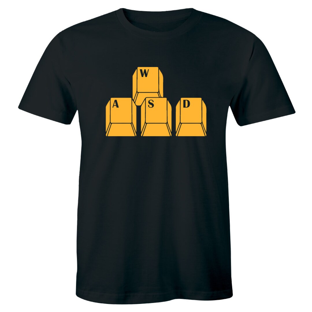 WSAD Keyboard Keys Shirt Funny Geek Nerd Gamer Computer Pc Gift Men's T ...