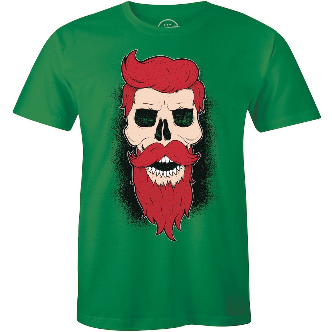 Life With A Great Beard T-shirt Mens Skull Hipster Barber Beards Best ...