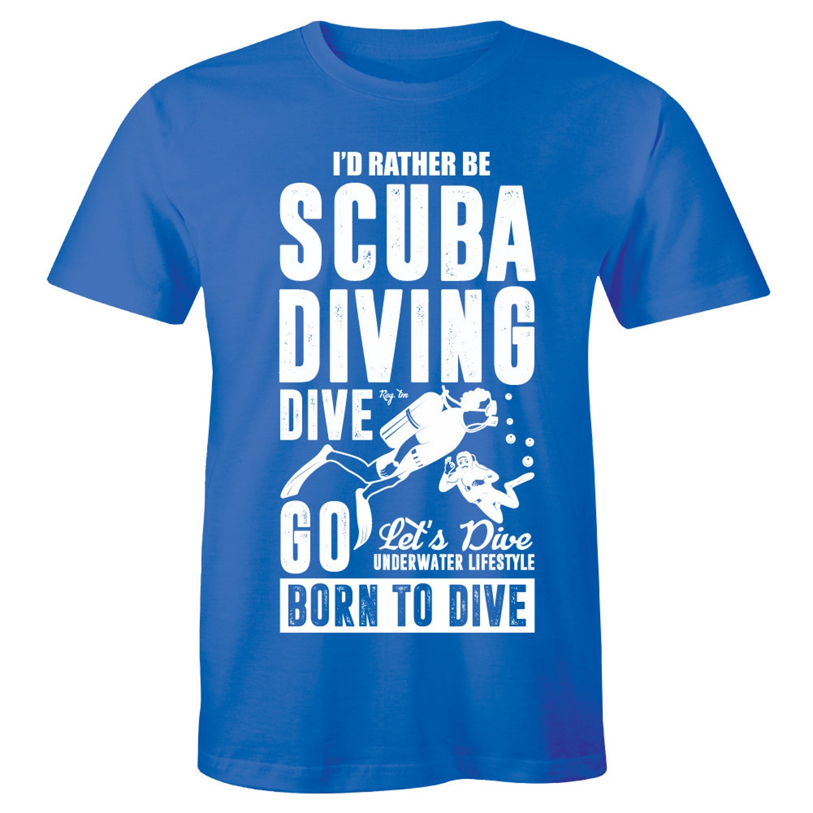 Id Rather Be Scuba Diving Mens Funny T Shirt Deep Sea Etsy