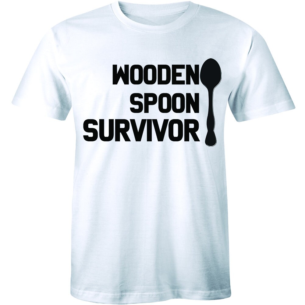 Wooden Spoon Survivor Funny Humour Joke College Cool Student Slogan ...