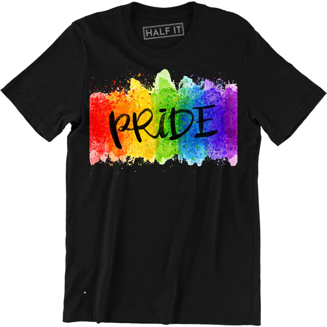 Rainbow Pride Shirt - Lgbt Proud Gay Soho London Art Retro Cool Women's ...
