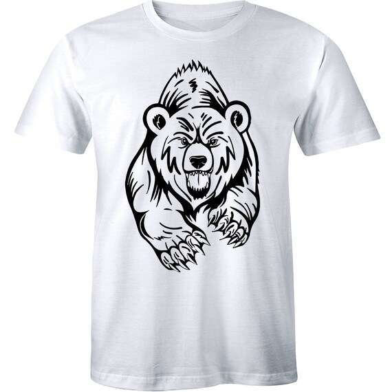 Brave Angry Bear Scary Wildlife Animal Lover Cool Gift Tee | Etsy