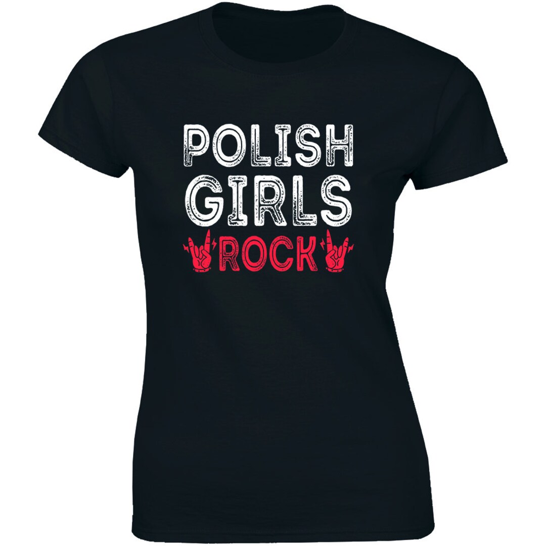 Polish Girls Rock - Funny Poland Black Metal Gift Women's Premium T ...