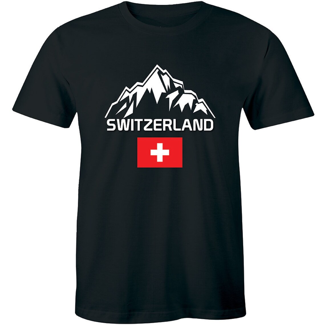 Switzerland Distressed Swiss Pride Flag World Cup Soccer Team Mens T ...