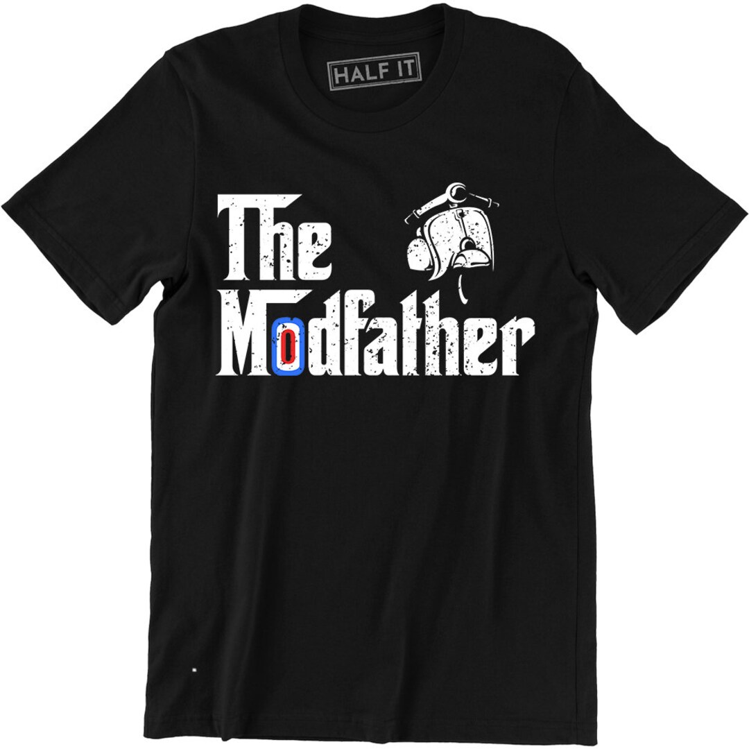 The Modfather Scooter Shirt Funny Parody Slogan Graphic New Mens T ...