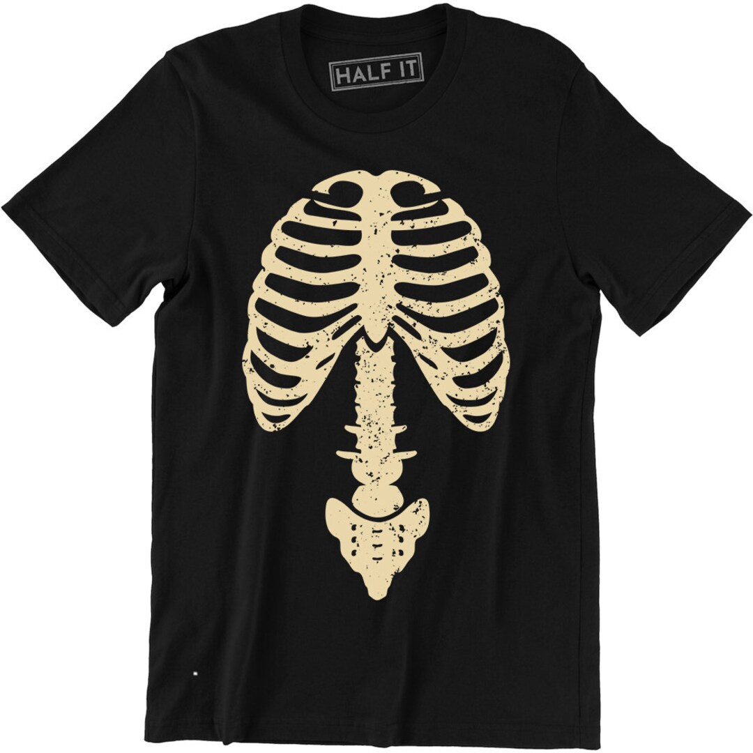 Chest Sternum Skeleton Bone Shirt Halloween Custome Men's T-shirt Tees ...