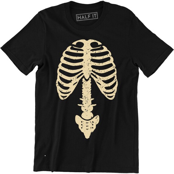 Chest Sternum Skeleton Bone Shirt Halloween Custome Men's | Etsy