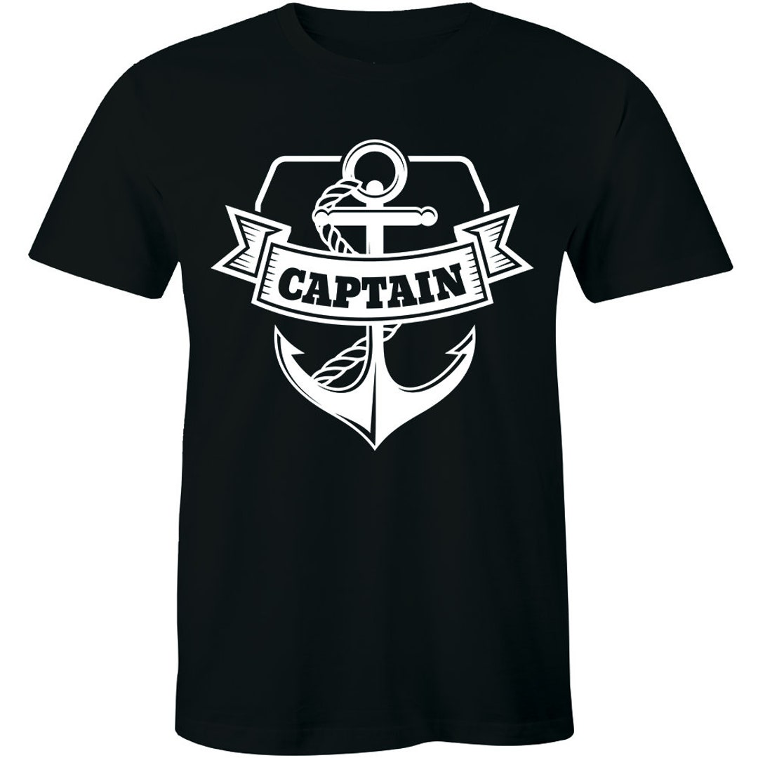Captain Ship Anchor Sailor Diver Sailing Boat Outdoors Water Tee Men's ...