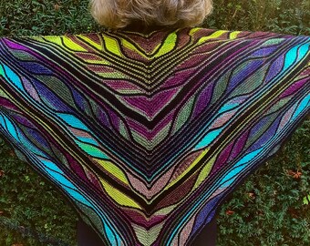 Knit Butterfly Shawl Pattern - Etsy
