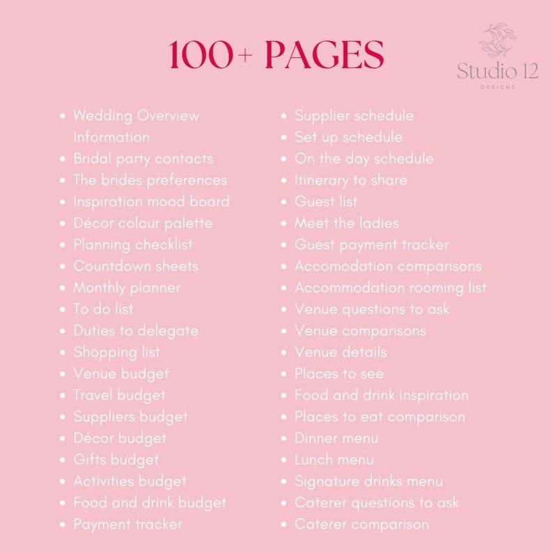Ultimate Hen Party Planner Kit 100 Pages of Worksheets & Tips Maid of ...