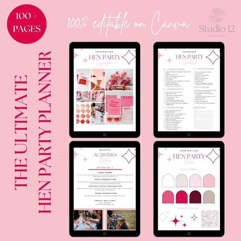 Ultimate Hen Party Planner Kit – 100+ Pages of Worksheets & Tips - Maid ...