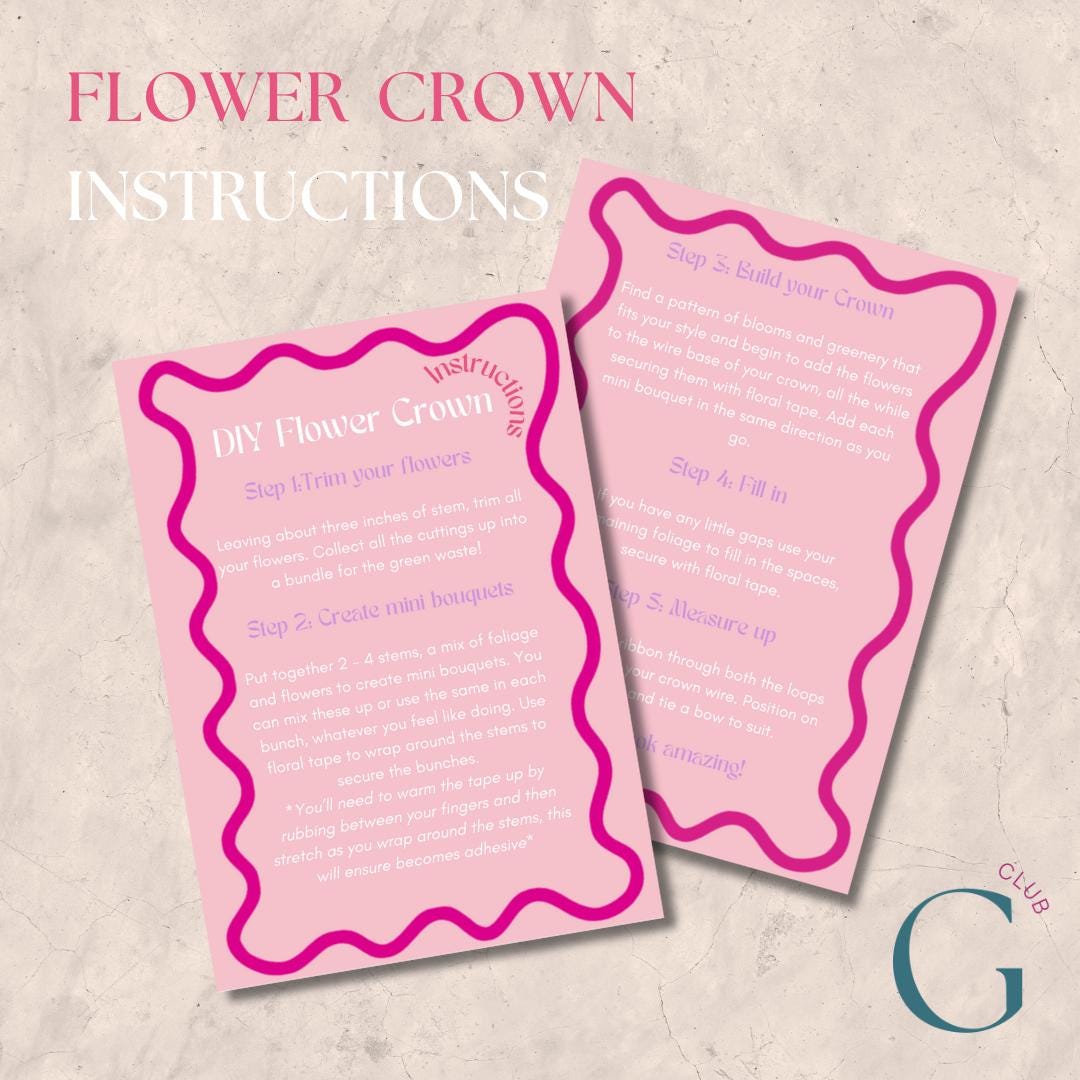 DIY Flower Crown Template for Unforgettable Hen Parties and Bridal ...