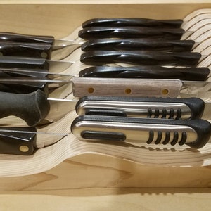 Custom Knife Block Storage Drawer Insert - Etsy