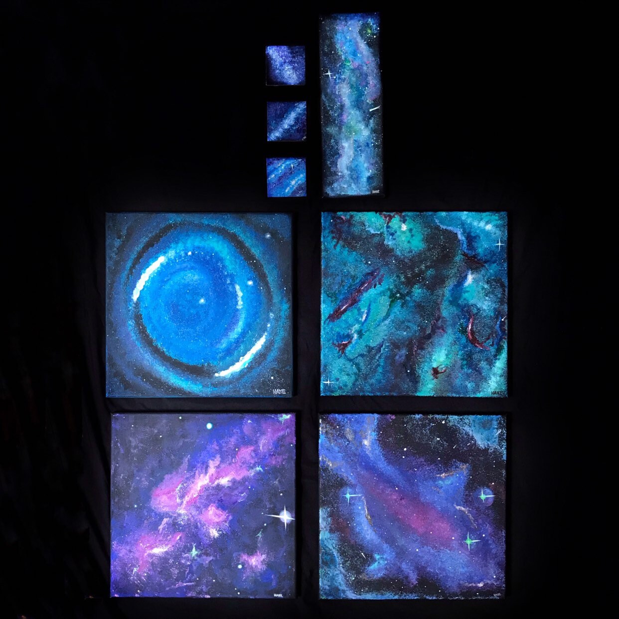 Original Hand Painted Space Magnet-3x3inch - Etsy.de