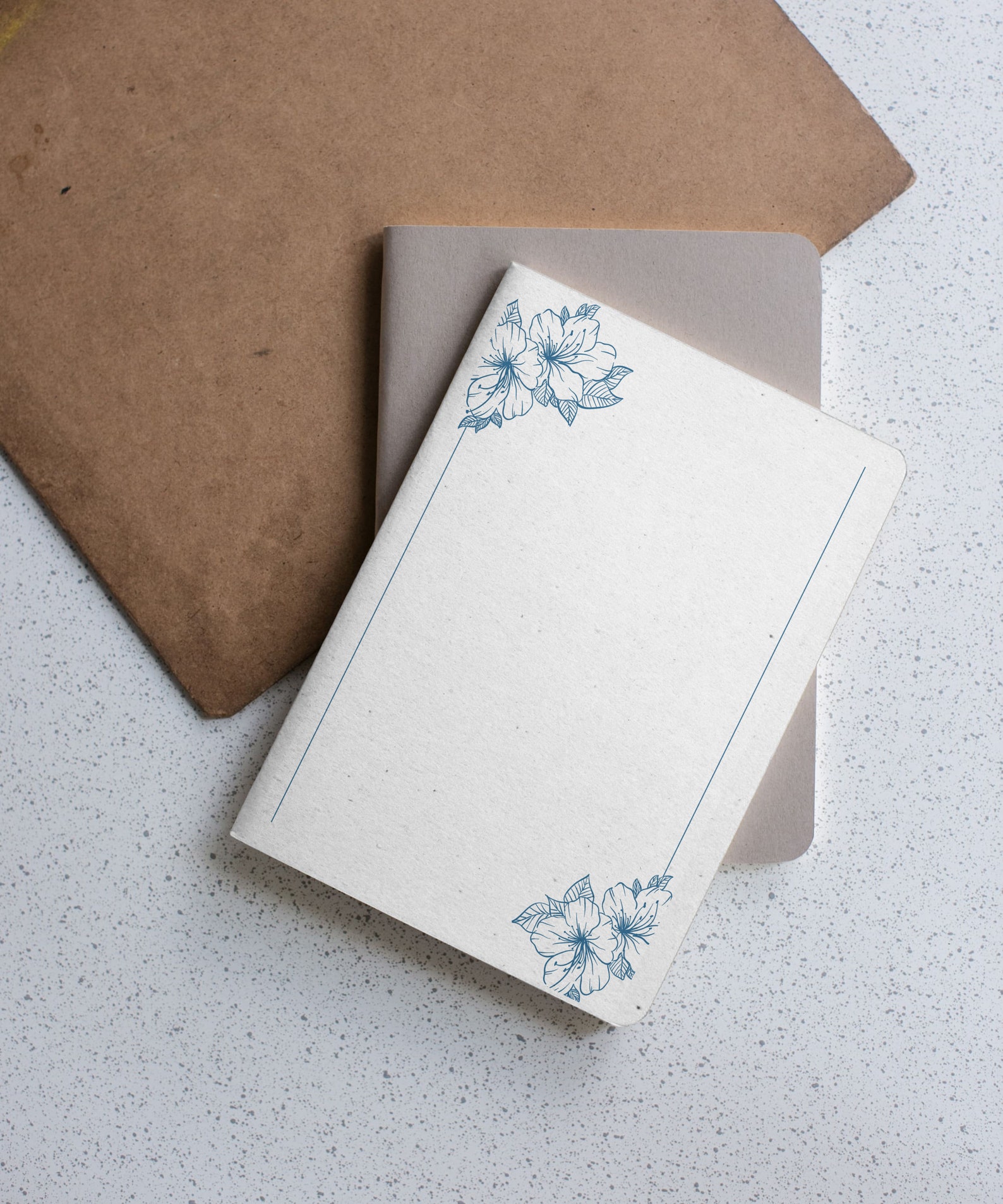 DIGITAL Rectangular Teal Floral Border Frame for Paper and - Etsy