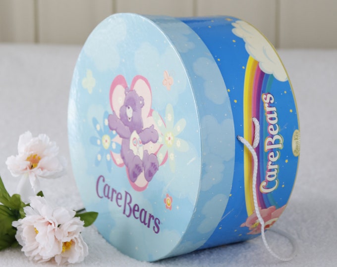 Vintage Large Care Bears Box Collectible Care Bears Care Bears Round ...