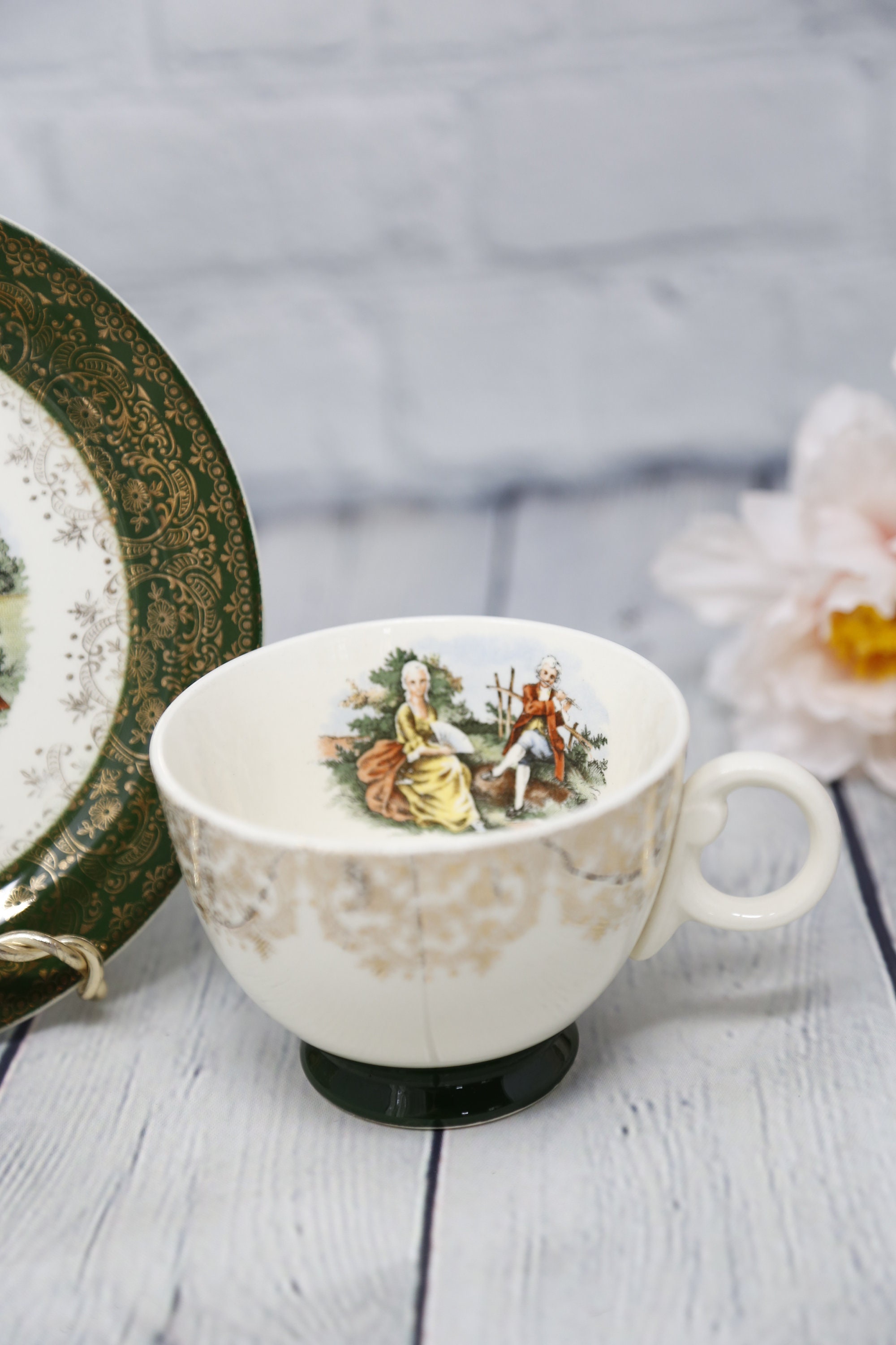 Taylor Smith Taylor Tea Cup and Saucer Colonial Tea Set | Etsy