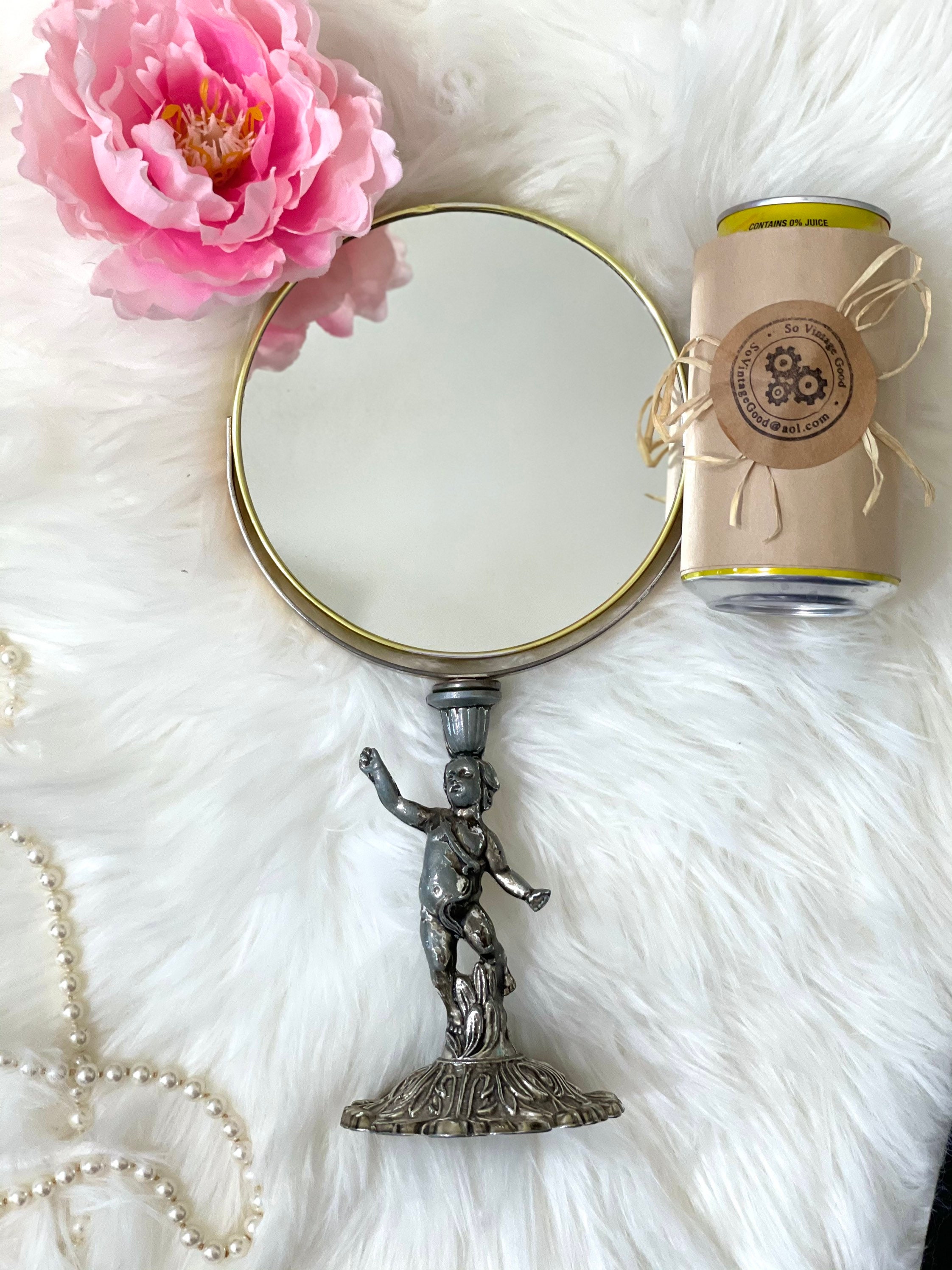 Ornate Vintage Cupid Mirror Vintage Bathroom Mirror | Etsy