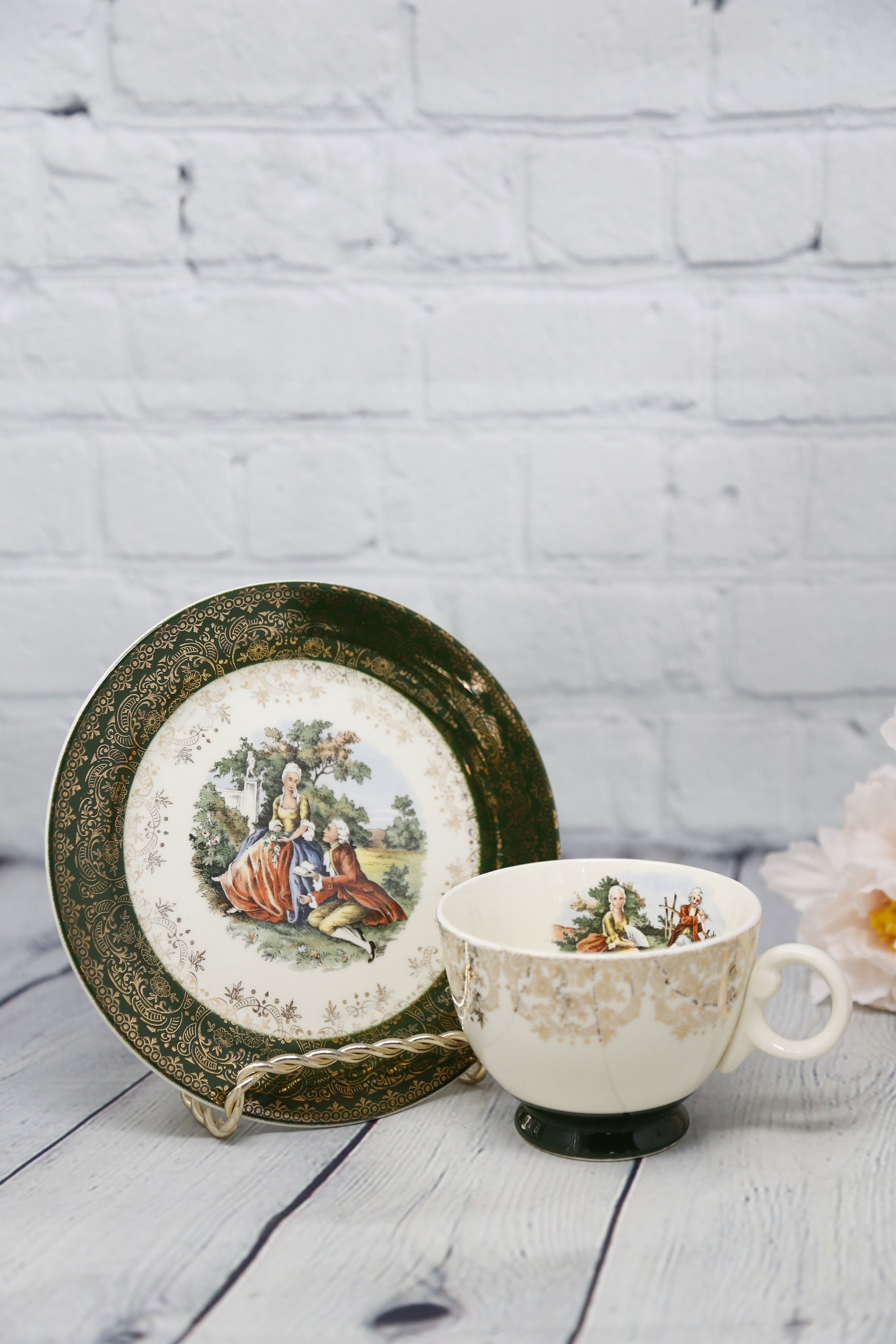 Taylor Smith Taylor Tea Cup and Saucer Colonial Tea Set | Etsy