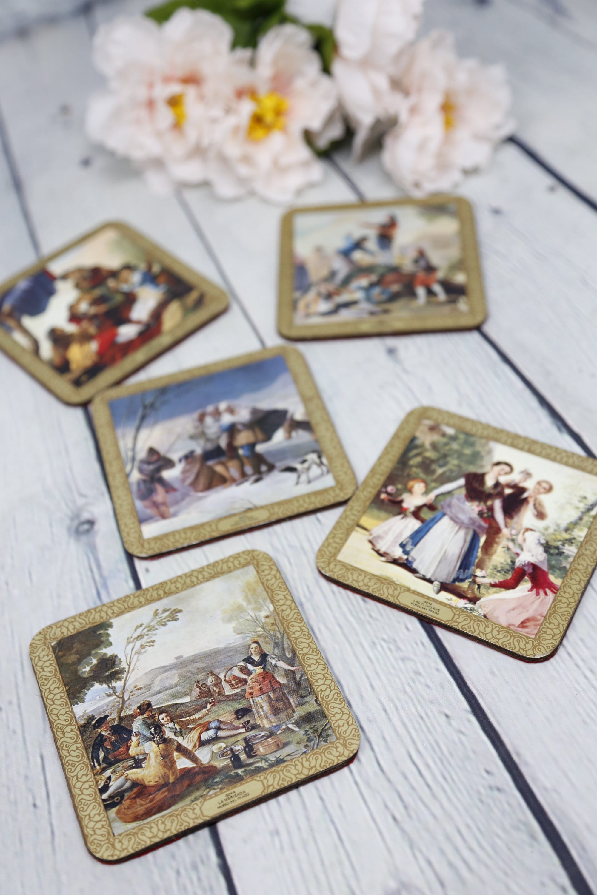 Victorian Coasters Set5 Mid-century Coasters Kitchen | Etsy