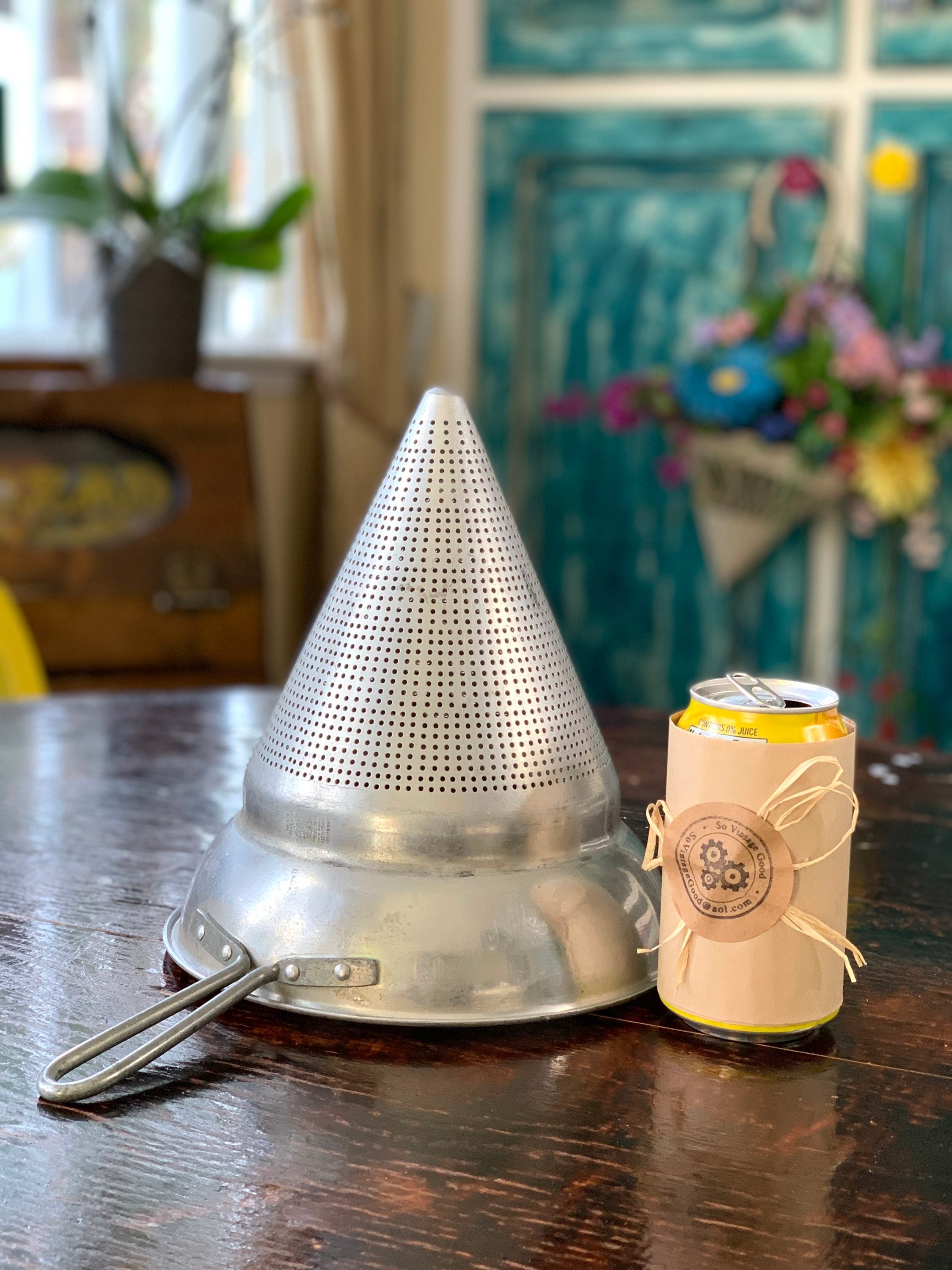 Old Large Colander Cone Vintage American Colander French | Etsy