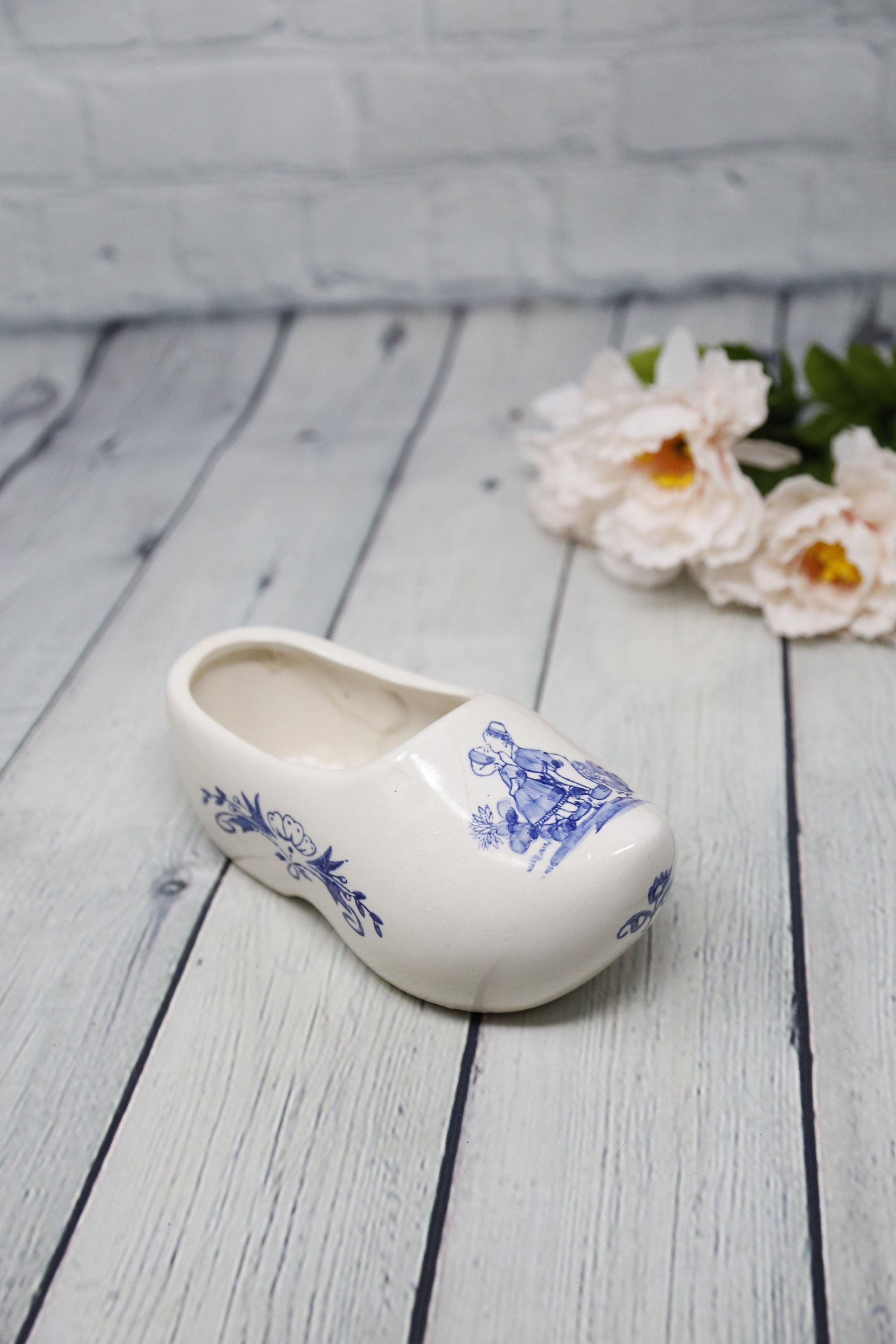 Dutch Porcelain Shoe - Dutch Shoe - Vintage Bloom-rite Dutch Shoe ...