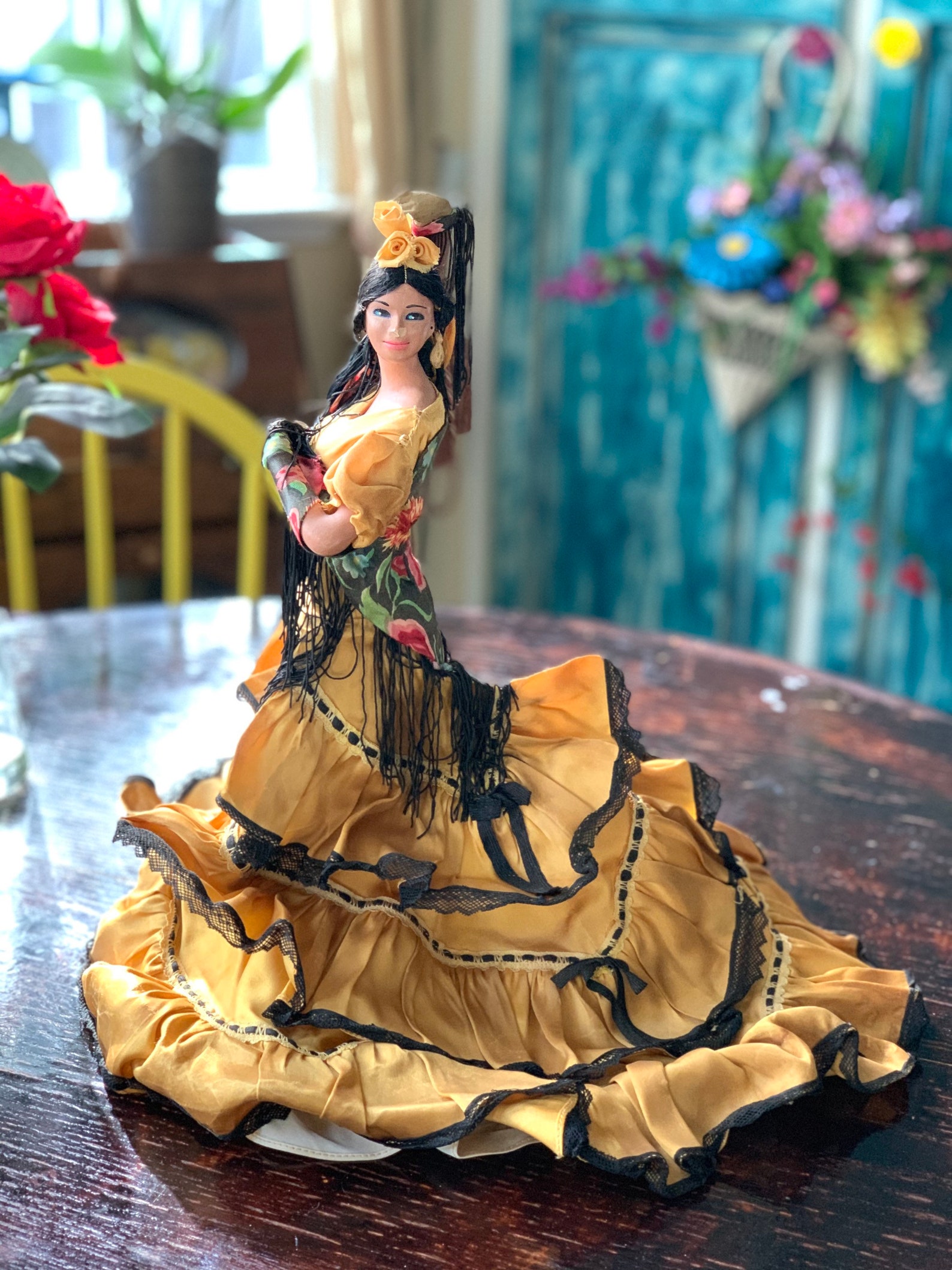 Antique/old Spanish Flamenco Dancer Doll, Spanish Senorita Vintage Doll ...