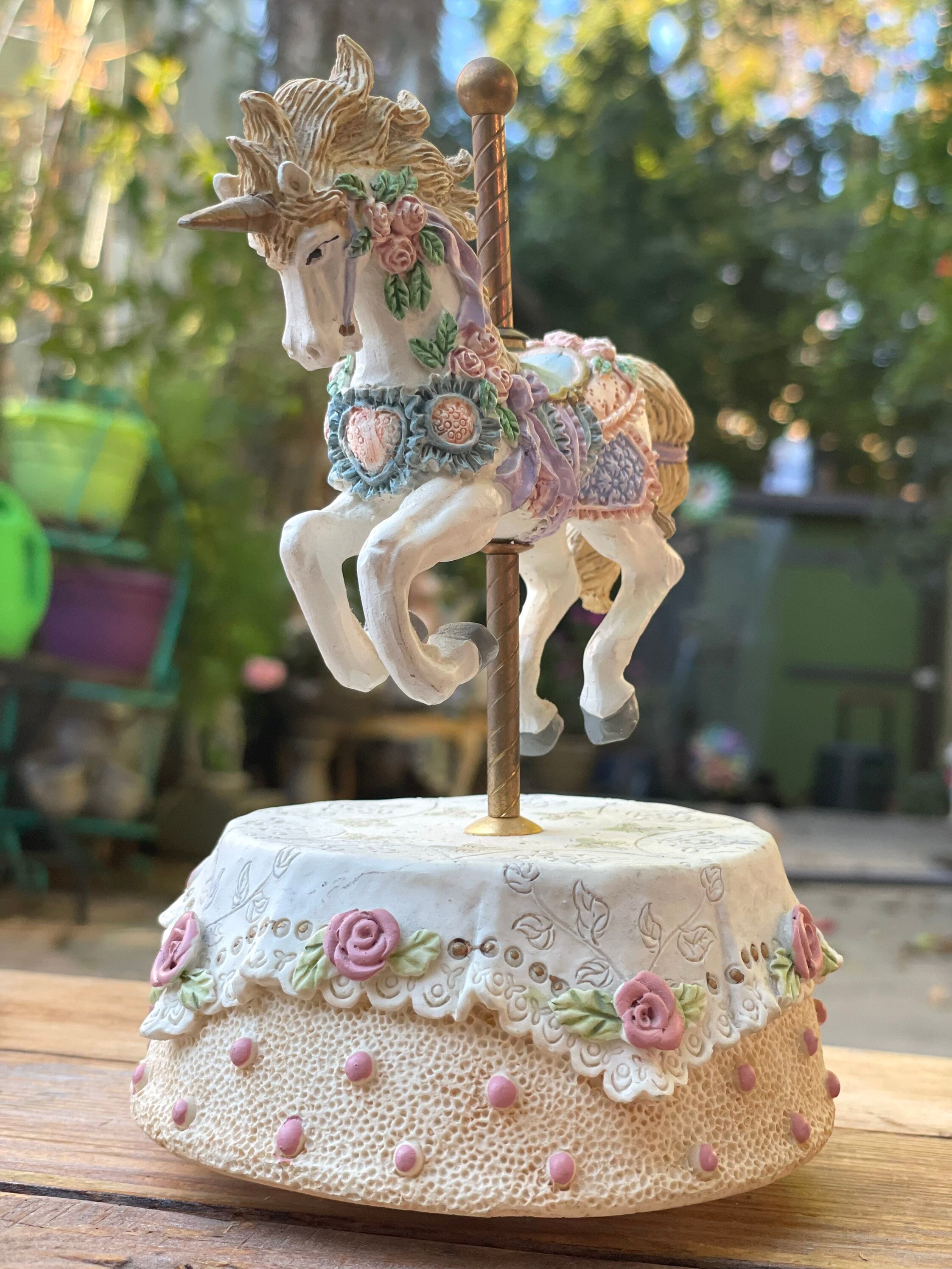 Vintage Musical Carousel Horse Merry-go-around Musical | Etsy