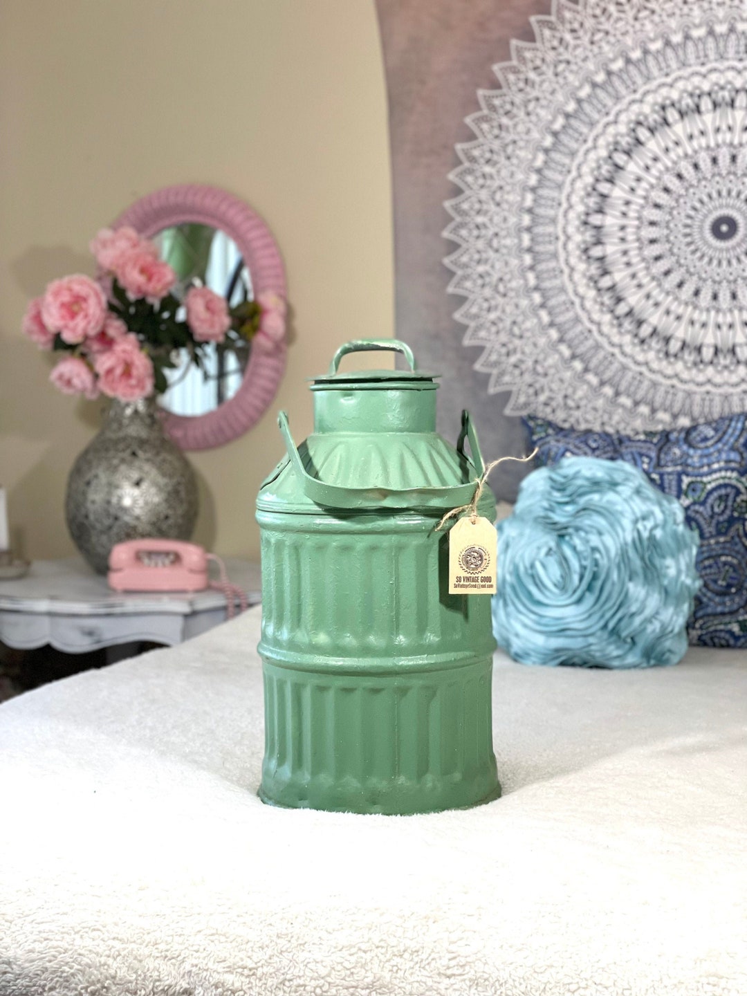 Large Authentic Vintage Milk Jug, French Country, Rustic Decor, Shabby ...