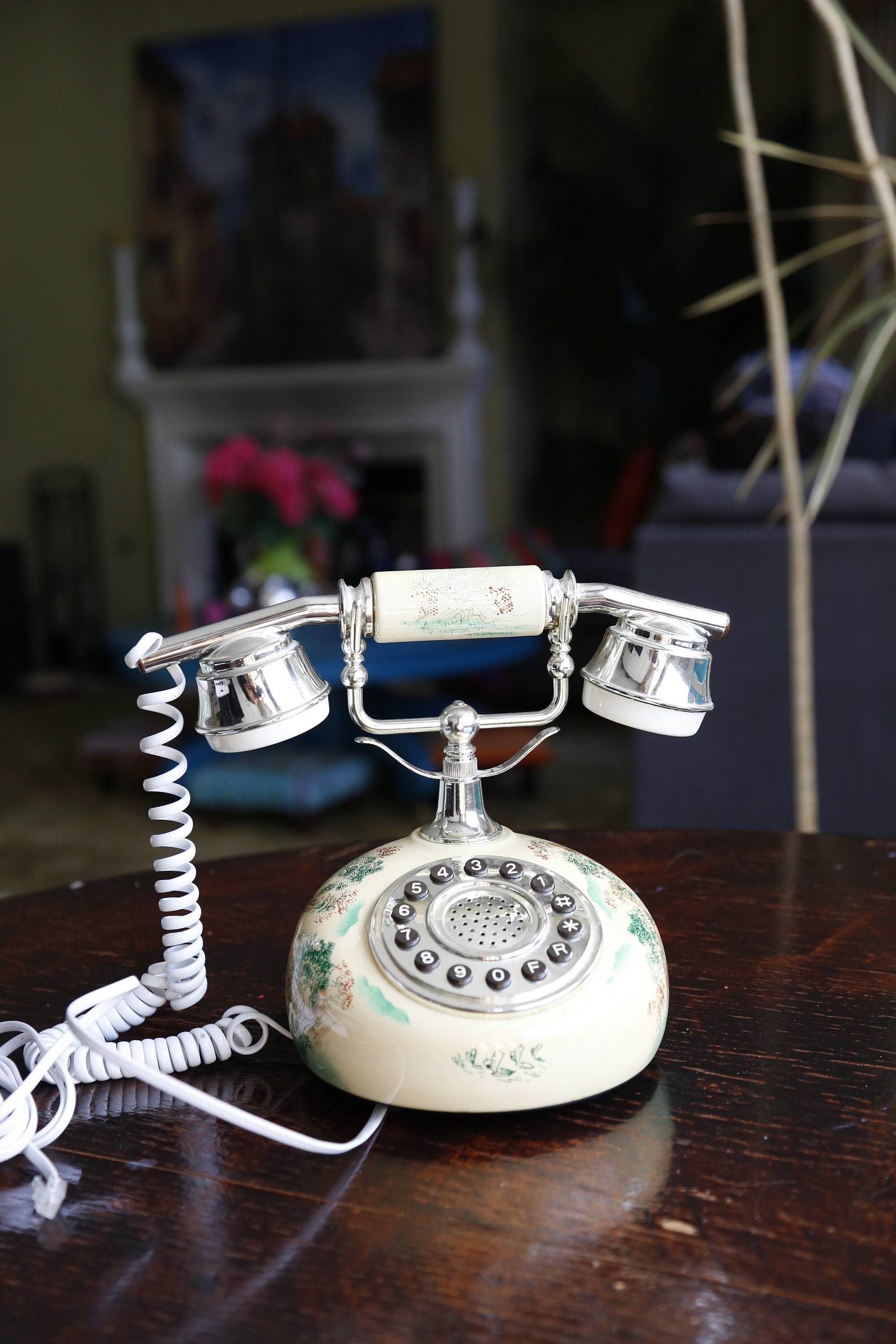 Vintage Telephone Retro Push Button Telephone Victorian | Etsy