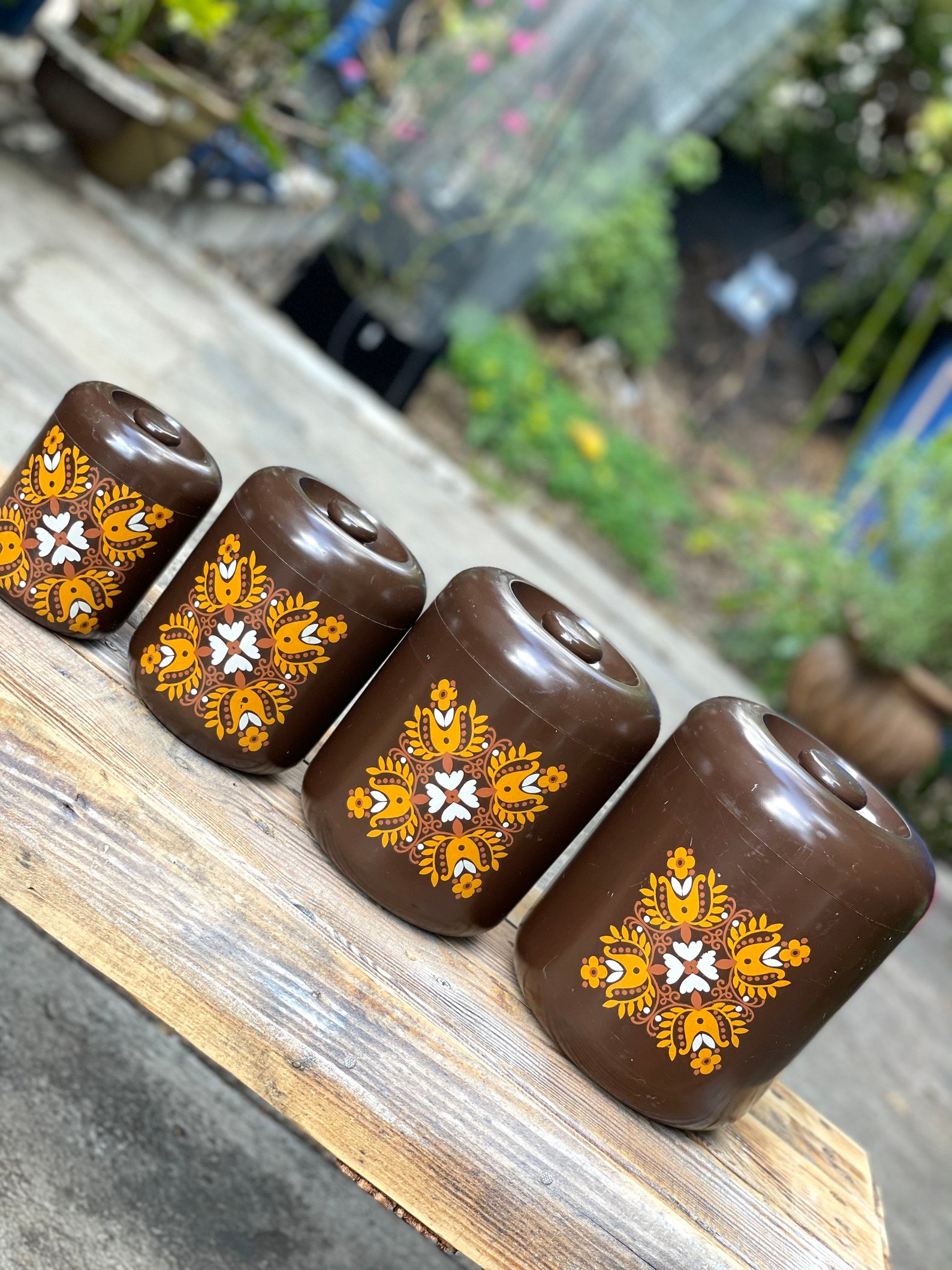 Vintage Nesting Canister Set Trend Pacific Don Dame - Etsy